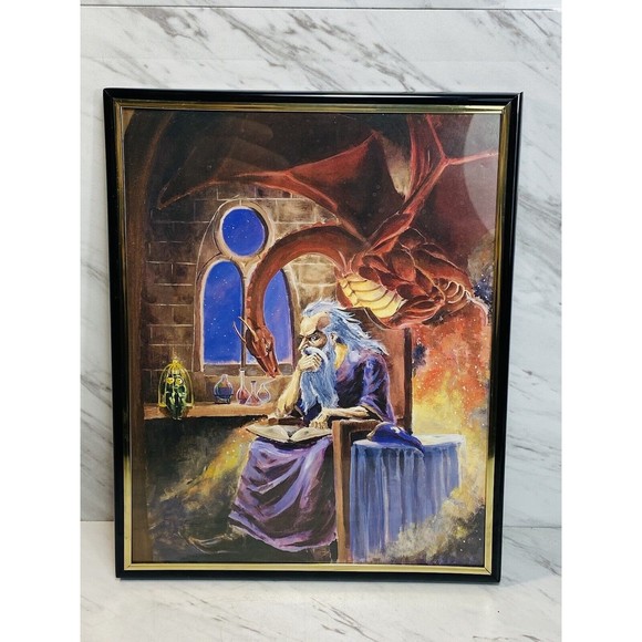 Art | Vintage Magic Programming Fantasy Print In A Frame New 1x8 | Poshmark